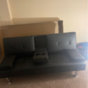 Zipcode Design™ Advait Twin 65.35" Faux Leather Split Back Convertible Sofa & Reviews | Wayfair